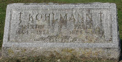Martin Kohlmann 1864 1958 Find A Grave äreminne