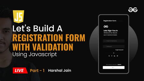 build a registration form with validation using javascript part 1