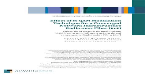 Pdf Effect Of M Qam Modulation Technique For A Converged Dokumen Tips