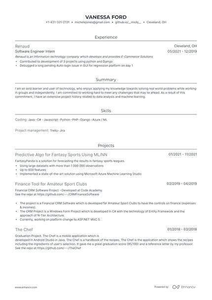 Entry Level Software Engineer Resume Examples Guide For