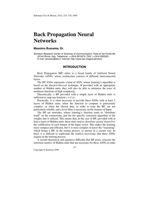 pdf back propagation neural networks