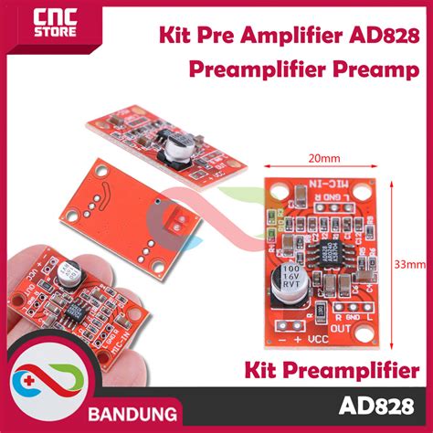 Jual Kit Pre Amplifier Ad828 Preamplifier Preamp Shopee Indonesia