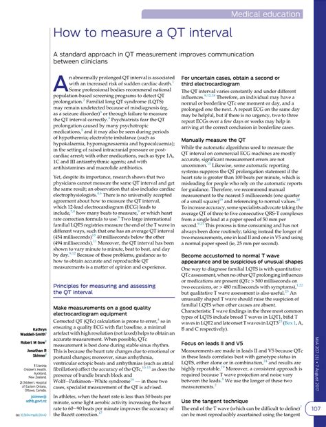 How To Measure A Qt Interval Docslib