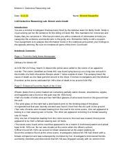 Deductive Reasoning Lab Analyzing A Crime Scene Course Hero