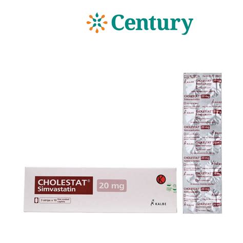 Jual Cholestat 20mg 1 Strip Isi 10 Tablet Simvastatin Obat