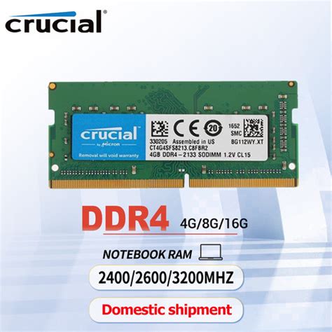 Jual Ddr4 Ram 4gb 8gb 16gb Crucial Notebook Ram Sodimm 24002666