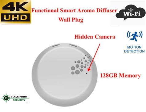 Wall Ac Plug Functional Smart Aroma Diffuser Hidden 4k Wifi Camera Audio