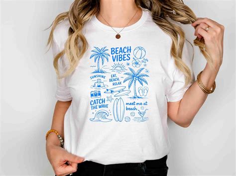 Beach Vibes Doodle Bundle Summer Clipart Png Surf Svg Etsy