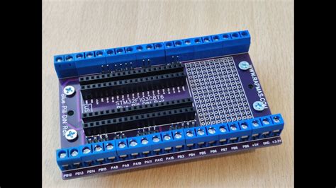 Bluepill Stm32f103 Din Rail Adapter Youtube
