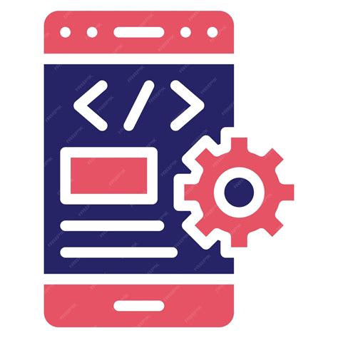 Premium Vector Mobile Coding Vector Icon Illustration Of Coding And Development Iconset
