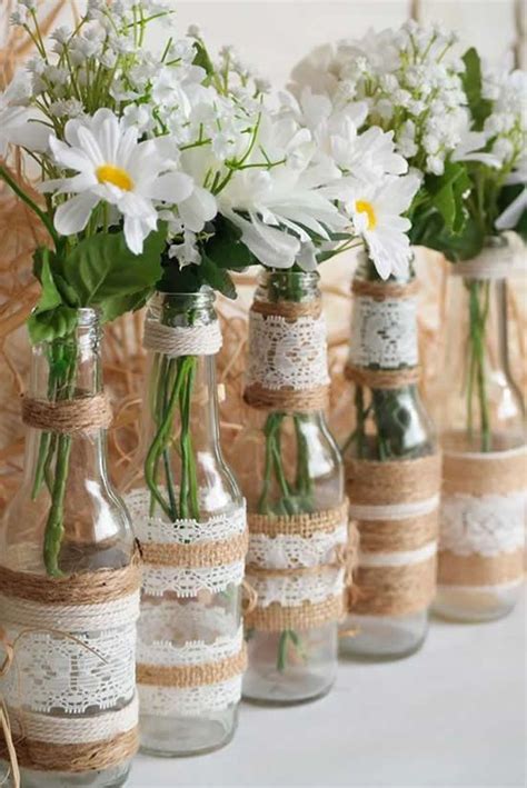 Enfeites Para Casamento Com Garrafas Como Fazer Em Casa Decoracion Bodas Decoracion Frascos
