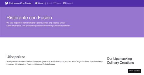 Bootstrap4 Tutorial Codesandbox