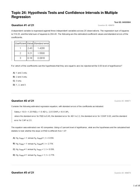 topic 24 hypothesis tests and confidence intervals in multiple