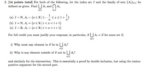 Solved For Both Of The Following Let The Index Set I And Chegg Com