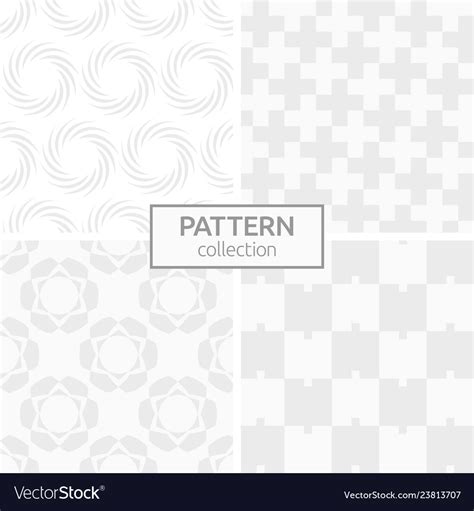 Set Four Abstract Geometric Seamless Patterns Vector Image