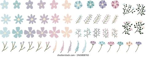 Aesthetic Flower Element Your Creative Project Stock Vector Royalty