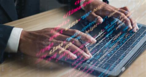 Programmers Work With Computer Code On A Virtual Interface Digital Software Technology