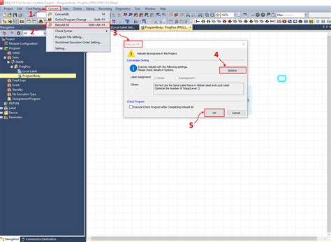 GX Works3 Melsec IQ F FX5 Threshold Of Free Space For Label Latch Label Of Option