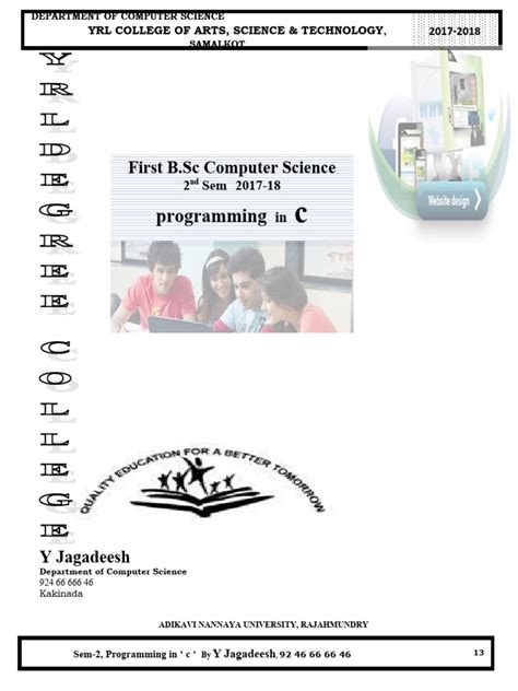 2nd Sem C Material 2019 Pdf Variable Computer Science C Programming Language