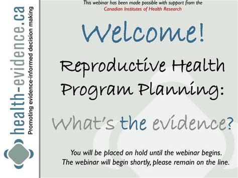 Reproductive Health Program Planning In Public Health Whats The