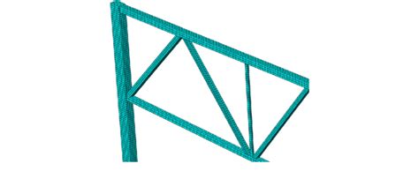 Mesh Discretization Of The Fe Model Of The Truss Beam In The