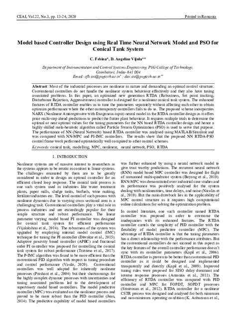 Pdf Model Based Controller Design Using Real Time Neural Network