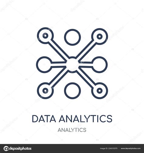 Data Analytics Circular Icon Data Analytics Circular Linear Symbol Design Stock Vector By