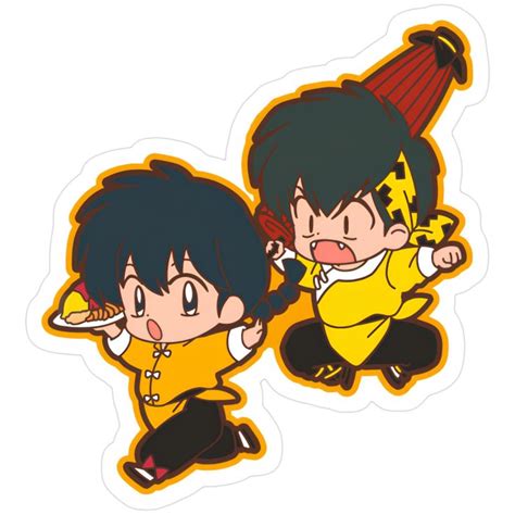 Ranma 1 2 Ranma Saotome And Ryoga Hibiki Chibi Sticker Ranma ½ Chibi