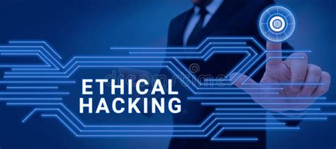 Text Caption Presenting Ethical Hacking Concept Meaning A Legal