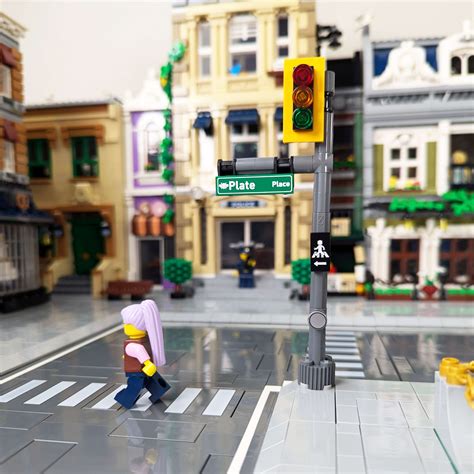 Single Traffic Light Custom Printed Building Set Made Using Lego® Pa