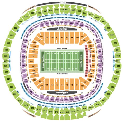 Caesars Superdome Seating Chart Star Tickets