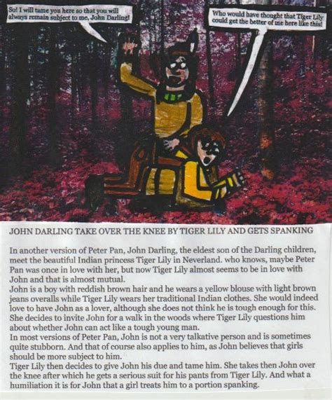 John Darling Gets Spanking From Tiger Lily By Julesvismale On Deviantart