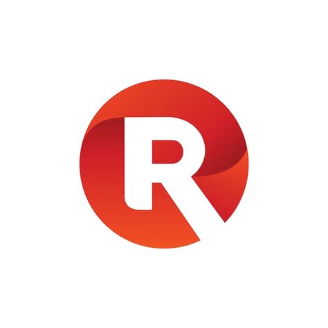 R With Red Circle Logo Letter R Circle Logo Vector Images Over