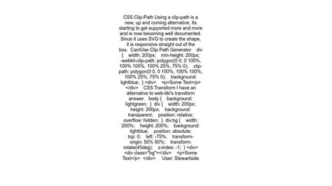 Cut Corners Using Css