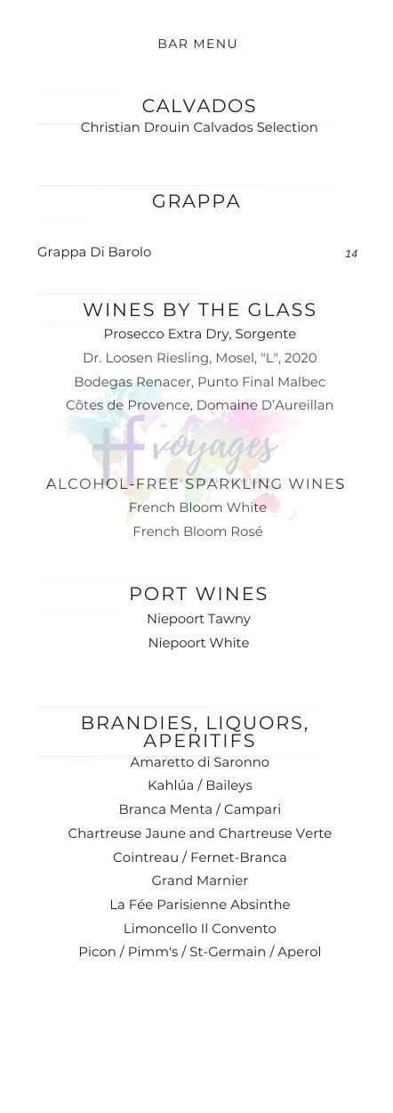 Explora Journeys Restaurant Menus Tf Voyages Luxury Travel Advisors