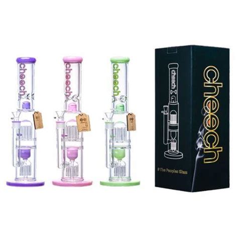 Cheech 18in Double Tree Perc Tube Best Wholesale Smoke Shop In Usa