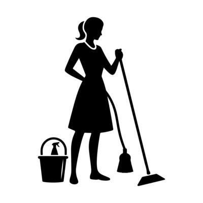 Woman Cleaning Logo Vector Art Icons And Graphics For Free Download