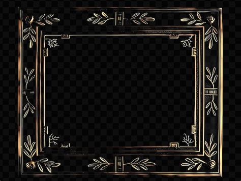Premium PSD Neoclassical Bronze Frame With Laurel Wreath Border Highligh Luxury Metal Decor