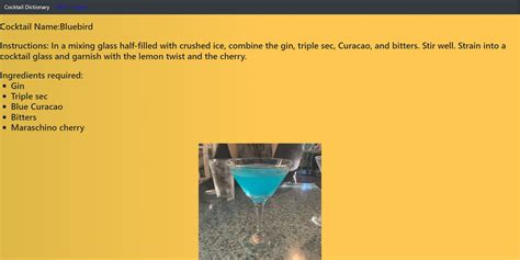 Github Durveshshahcocktail Dictionary Web Application To Find Out About Cocktails And Steps