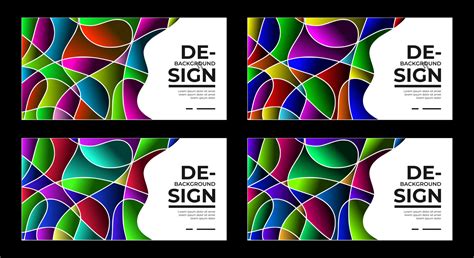 Set Of Abstract Colorful Geometric Background Vector 6111640 Vector Art At Vecteezy