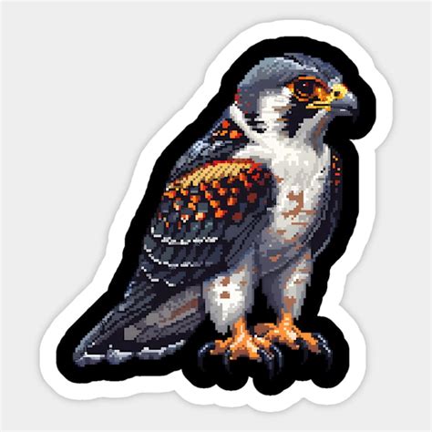 Pixel Falcon Falcon Sticker Teepublic