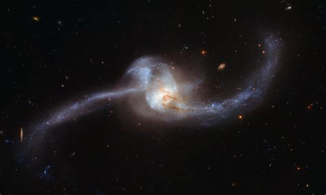 merging galaxies spotted by hubble space telescope