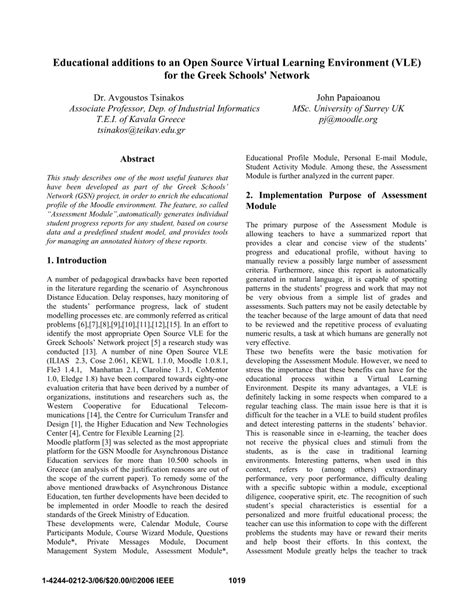 pdf educational additions to an open source virtual learning