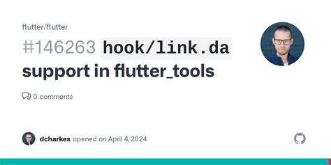 `hooklinkdart` Support In Fluttertools · Issue 146263 · Flutterflutter · Github