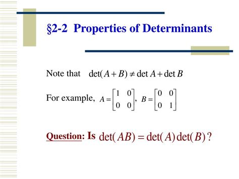PPT Chapter 2 Determinant PowerPoint Presentation Free Download ID 5690950