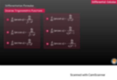 Solution Calculus Algebraic Trigonometric Hyperbolic Logarithmic