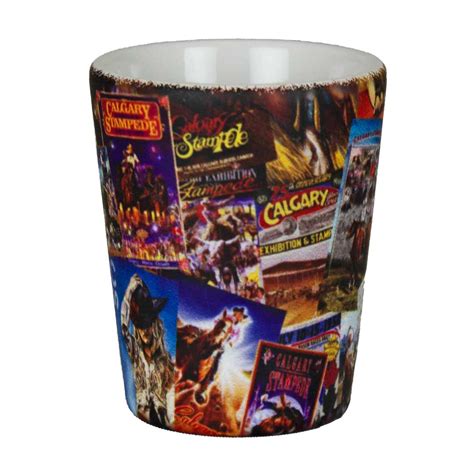 Calgary Stampede Poster Collage Shot Glass Lammles Lammles