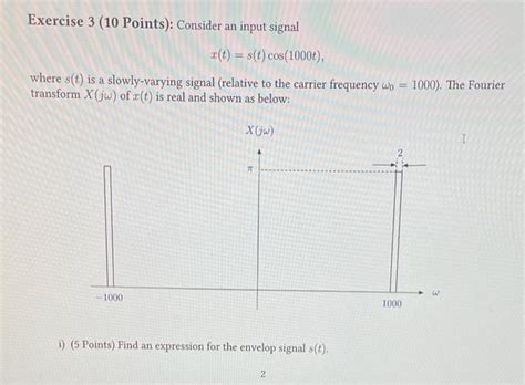 Solved Exercise Points Consider An Input Signal Chegg