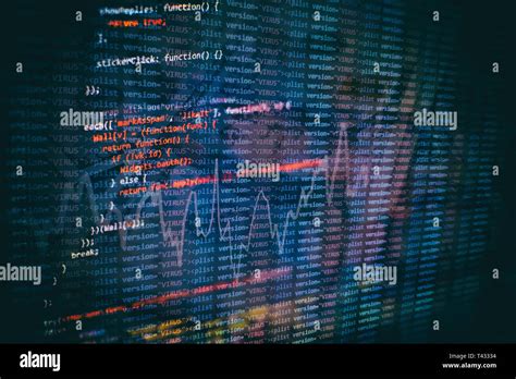 Running Computer Data Programming Coding Script Text On Screen