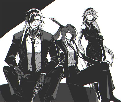 Safebooru 1boy 2girls Acheron Honkai Star Rail Alternate Costume